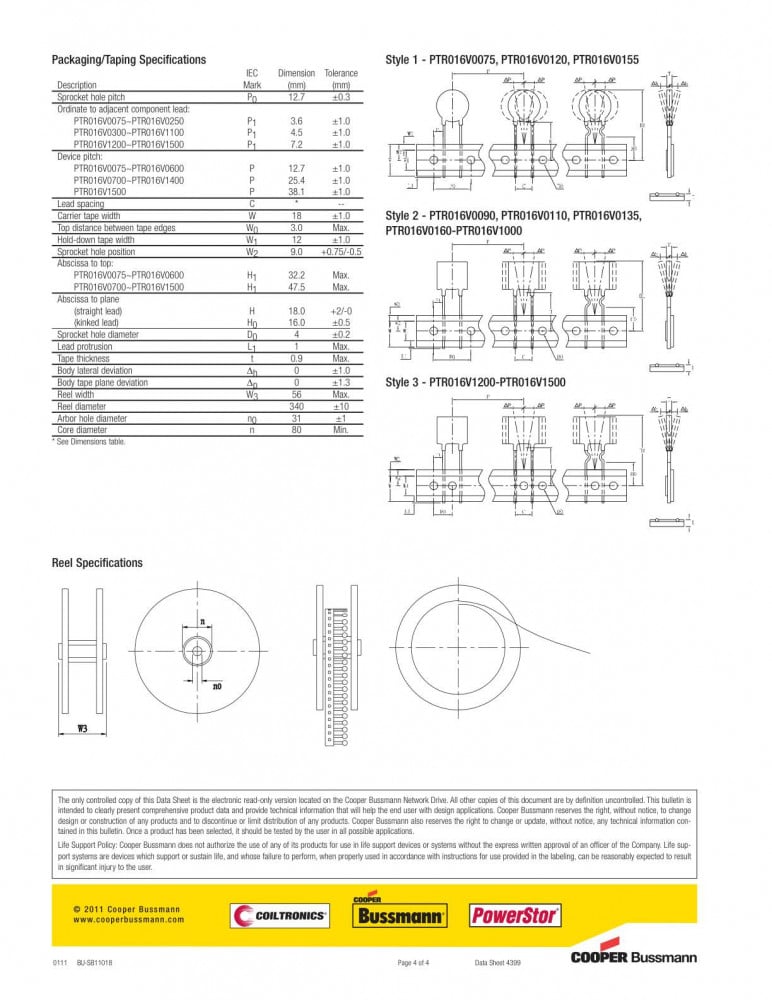 PTR016V0075-TR datasheet page 4