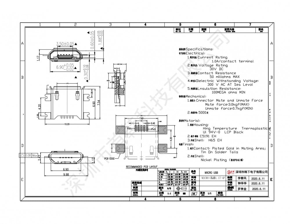 MICRO CBJB1.17-4P technical document page 1