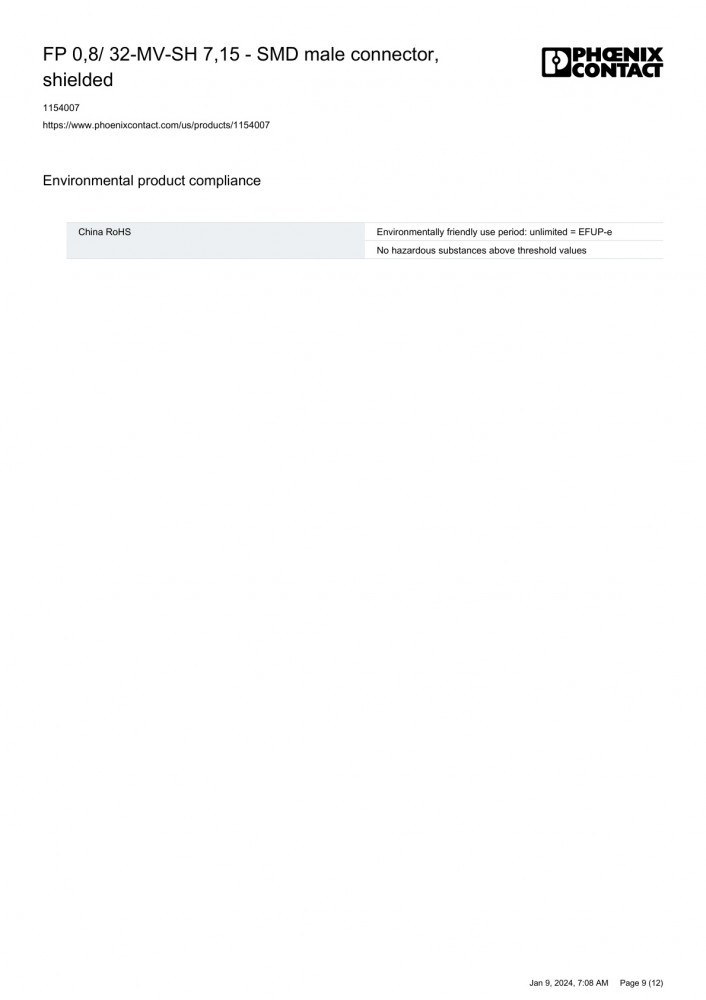 Phoenix Contact 1154007 product documentation page 9