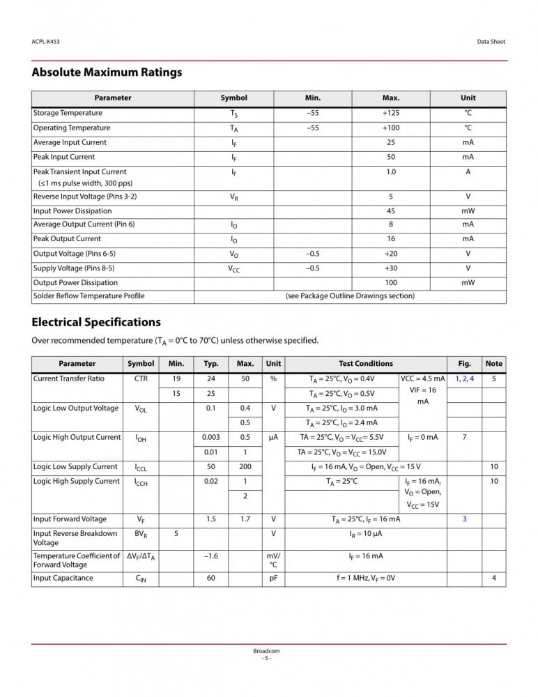 ACPL-K453-500E datasheet page 5