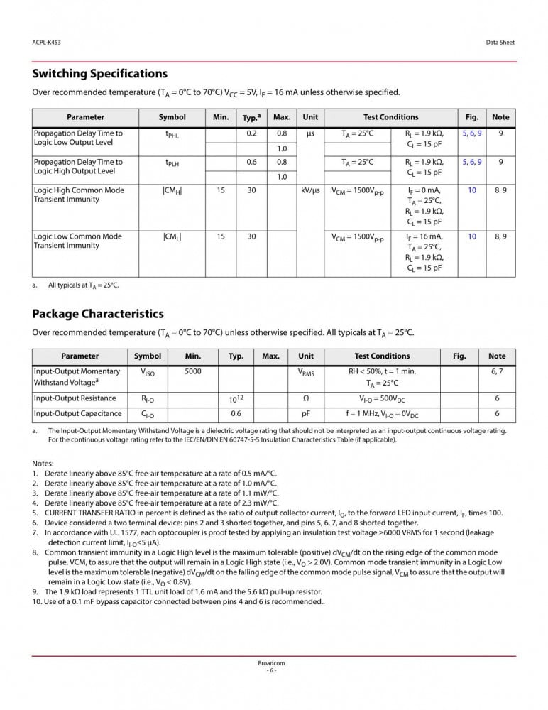 ACPL-K453-500E datasheet page 6