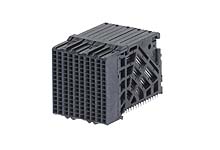 Impact 100 Ohm 2 Pair Right-Angle Male Header, Right Guided, Left Endwall, 10 Columns, 60 Circuits, Pin Length 4.90mm, Plated Through Hole  Dimension 0.39mm, Lead Free