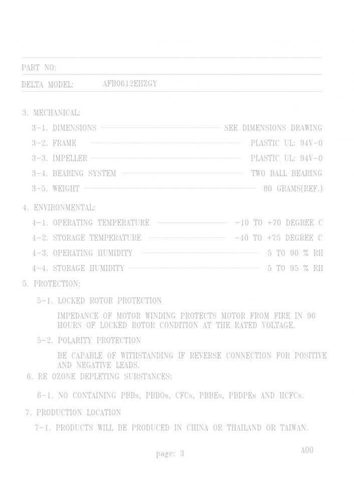 AFB0612EHZGY specification page 5