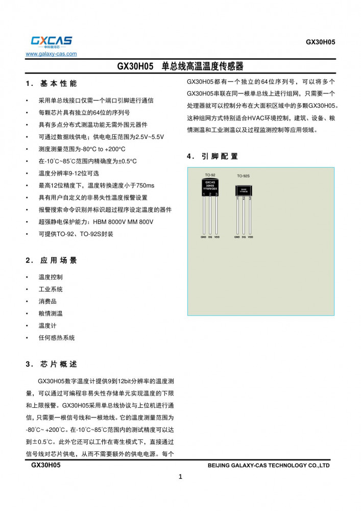 GX30H05 datasheet page 1