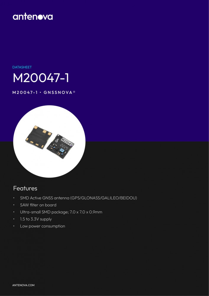 M20047-1 datasheet page 1