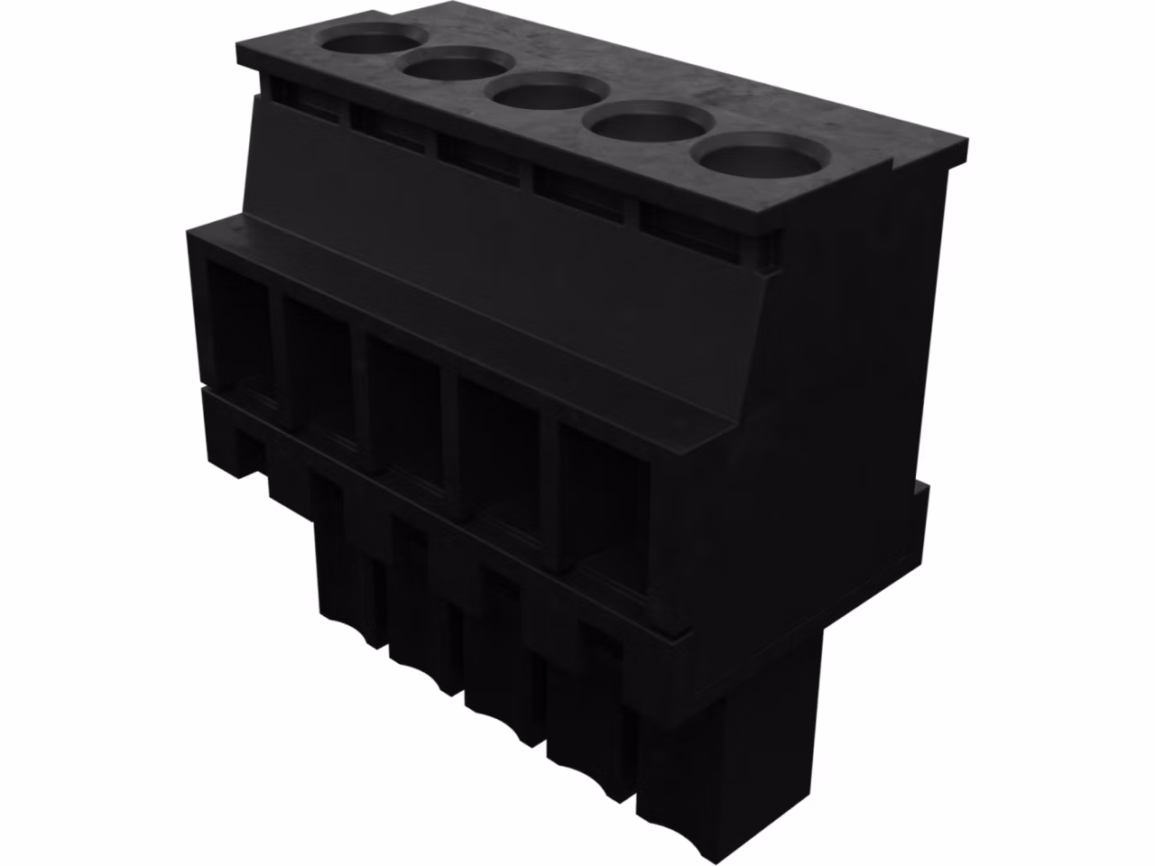3.50mm Pitch Eurostyle Vertical Plug, with Reverse Imprinting, Rear Wire Entry, Gold (Au) Plated, Black, 5 Circuits for sale