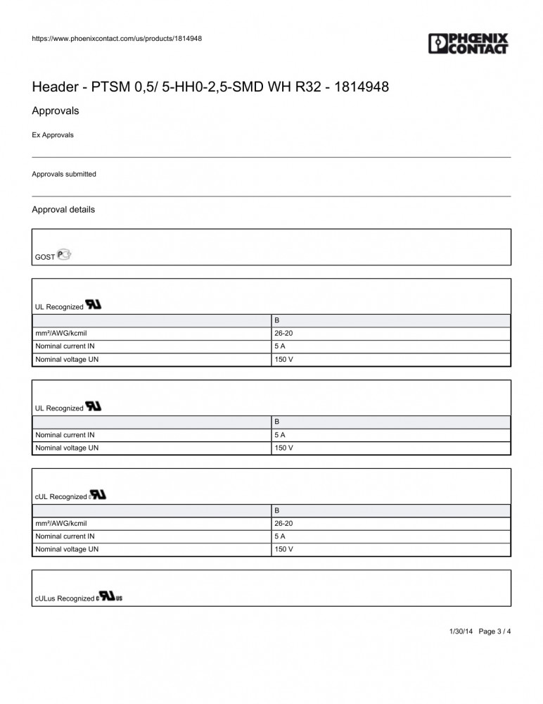 Phoenix Contact 1814948 product documentation page 3