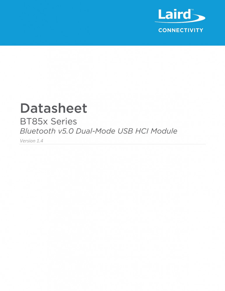 BT850-ST-T/R datasheet page 1