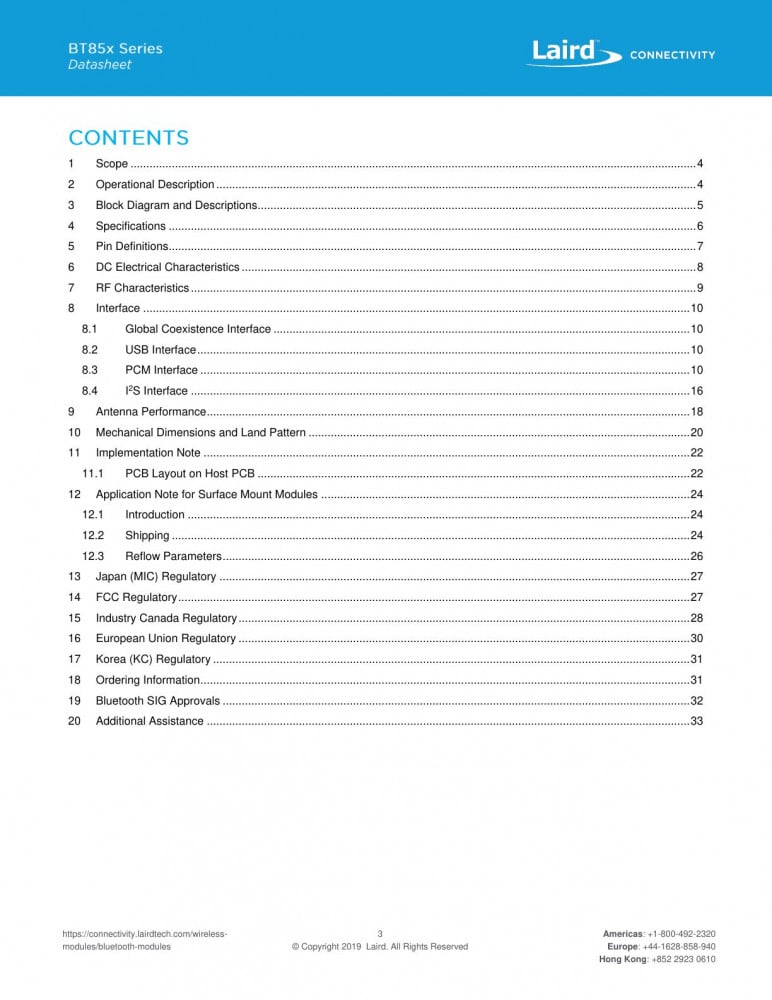 BT850-ST-T/R datasheet page 3
