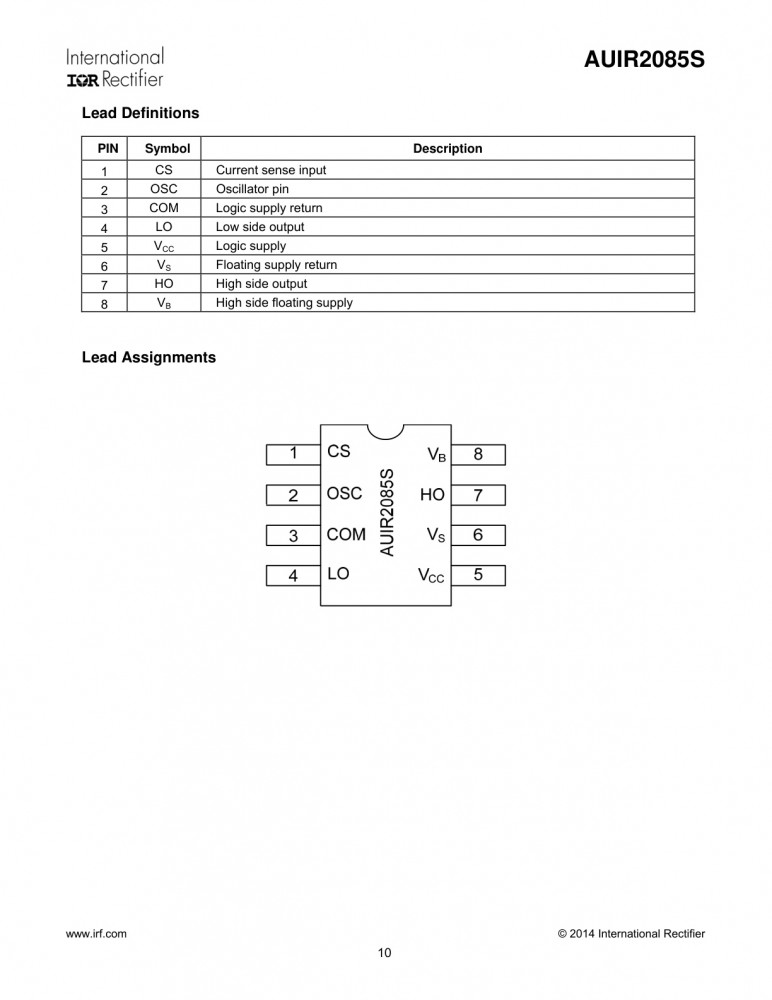 AUIR2085STR technical document page 10