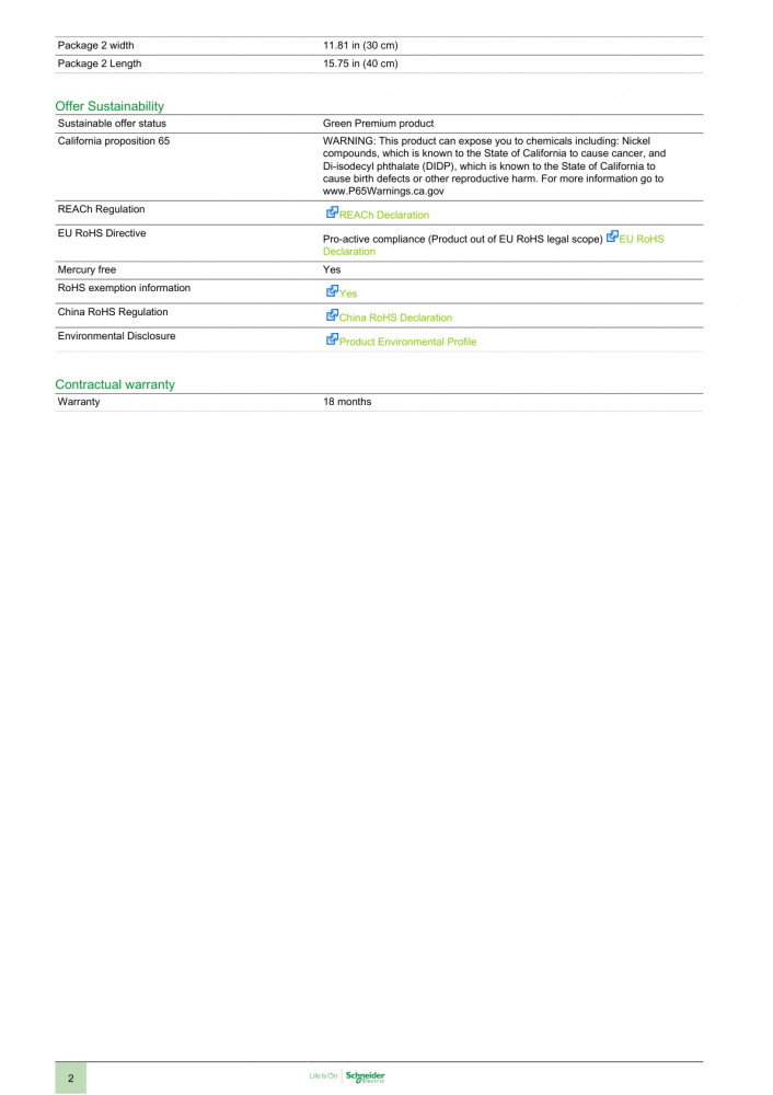 9001TY1 product documentation page 2