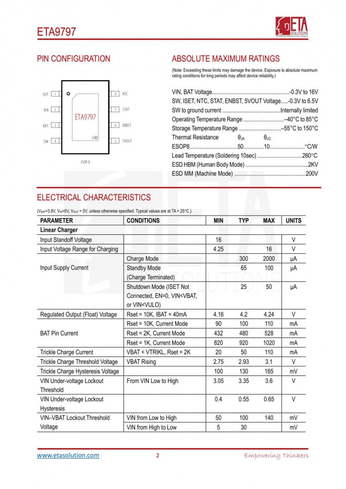 ETA9797E8A datasheet page 2
