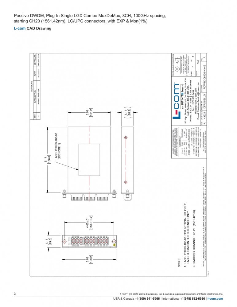 PDW1C-08120-NN46 technical drawing page