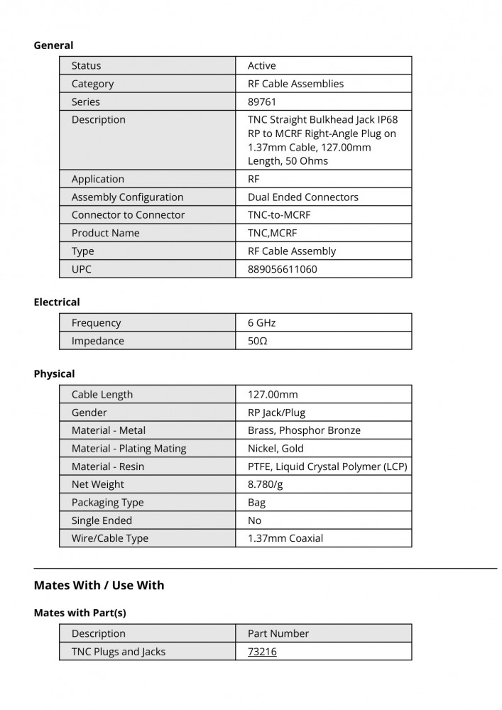 MOLEX 897616552 technical drawing, page 2