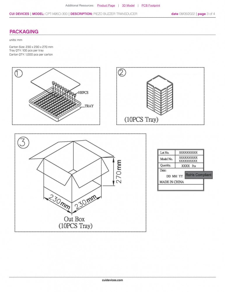 CPT-1495CI-300 datasheet page 3