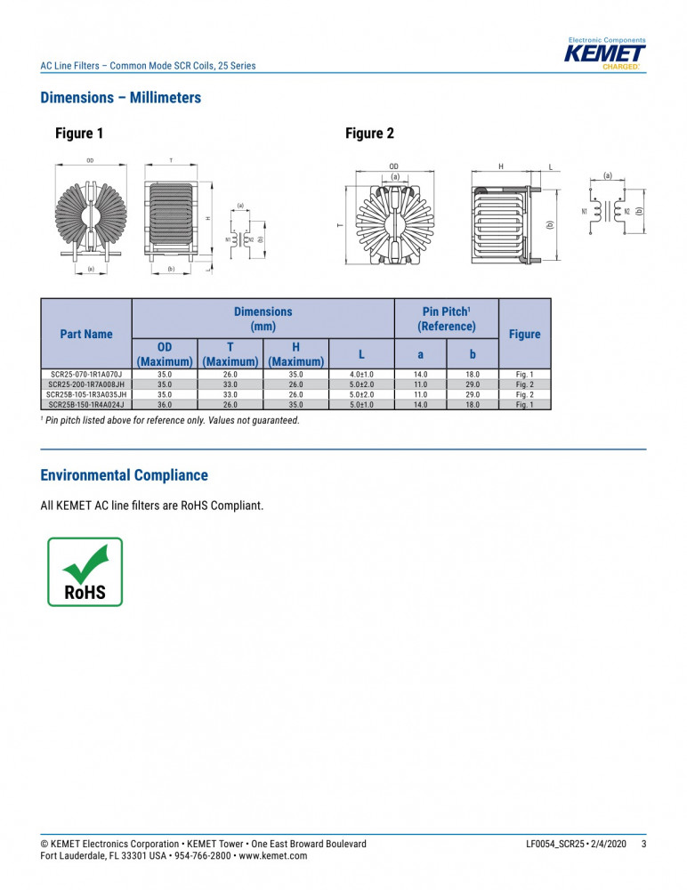 KEMET SCR series datasheet page 3