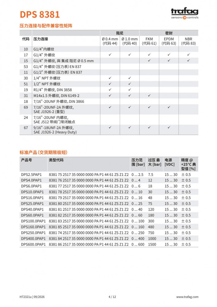 Trafag 8381 technical document page 4