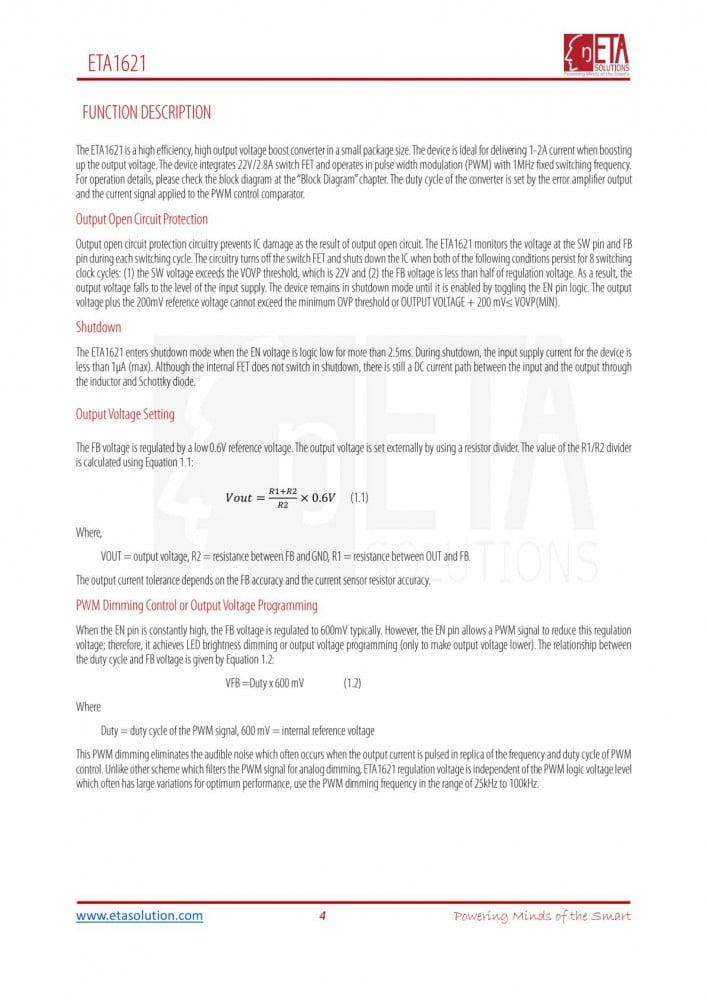 ETA1621S2G datasheet page 4