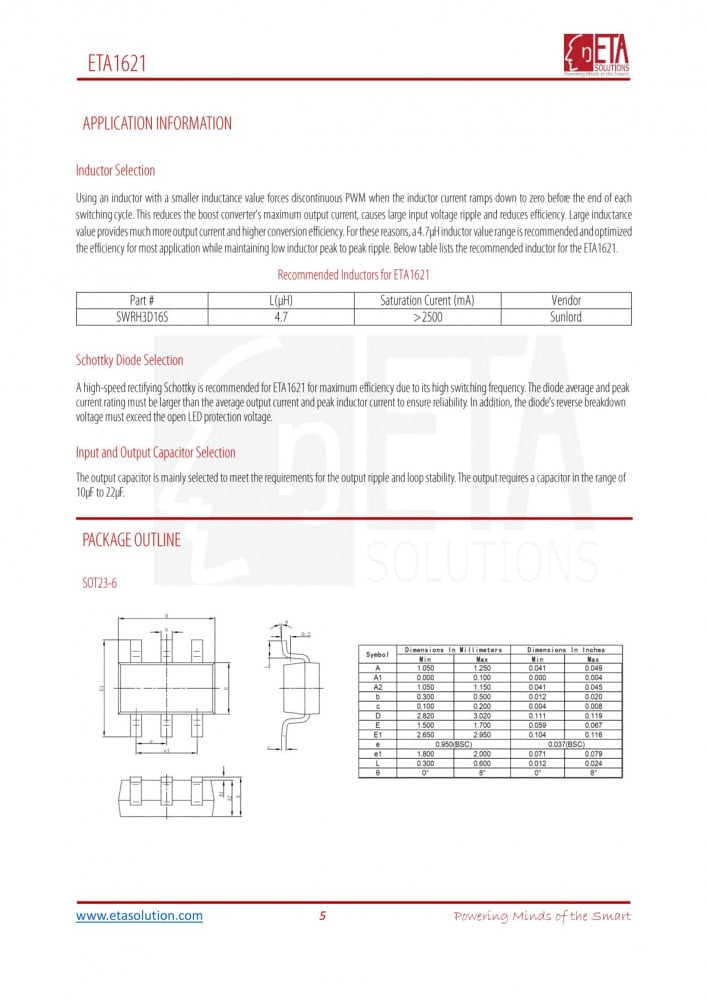 ETA1621S2G datasheet page 5