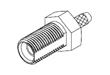 SMP Jack, Right-Angle, Crimp, RG-174, RG-188 and RG-316 Cable, Brass Body, 0.25µm Gold (Au) Plated, 80 Pieces Per Tray, 50 Ohms