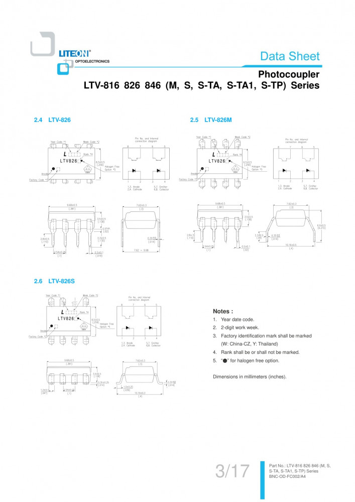 LITEON LTV-816 series datasheet page 4