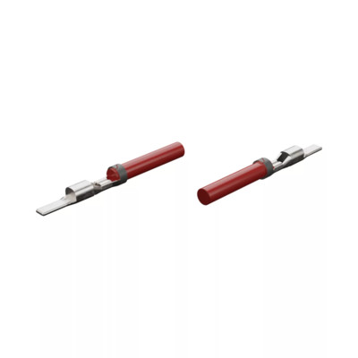 Pre-Crimped Lead Mizu-P25 Male-to-Mizu-P25 Male, Tin (Sn) Plating, 225.00mm Length, 20 AWG, Red for sale
