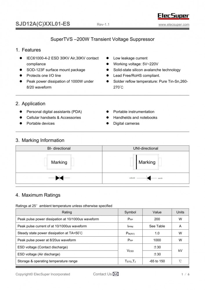 SJD12C05L01-ES datasheet page 1