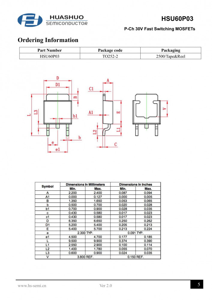 HSU60P03 datasheet page 5