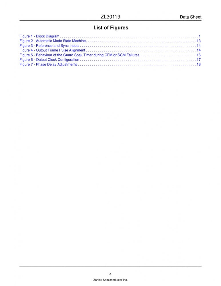 ZL30119GGG2 datasheet page 4