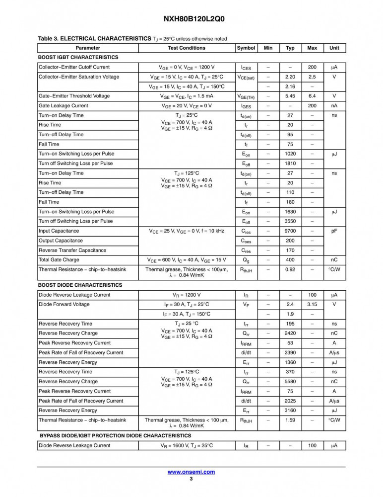 NXH80B120L2Q0 datasheet page 3