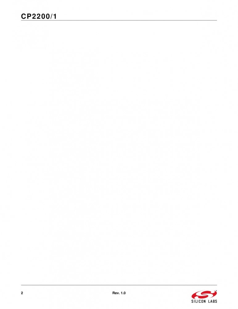 CP2200-GQ datasheet page 2