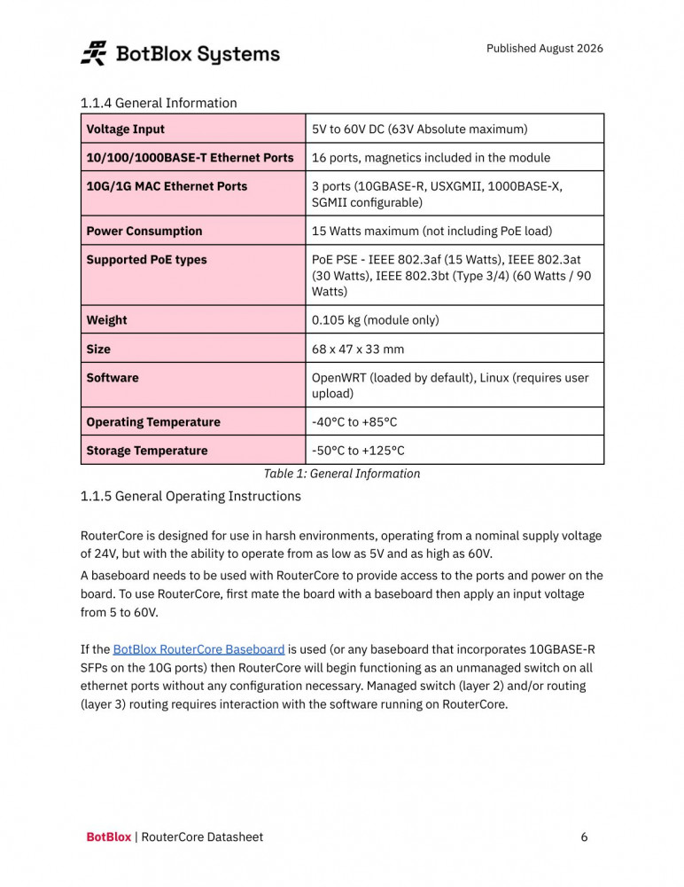 RouterCore document page 6