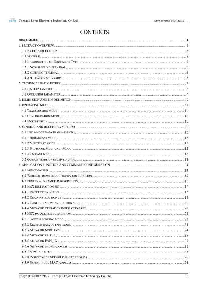 E180-Z8910SP datasheet page 2