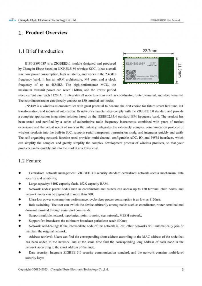 E180-Z8910SP datasheet page 5