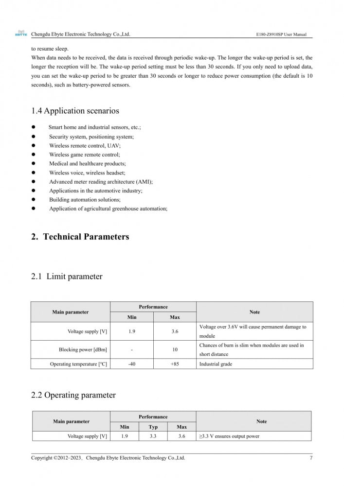 E180-Z8910SP datasheet page 7