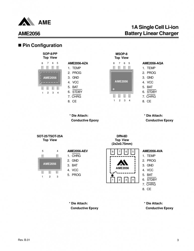AME2056 datasheet page 3