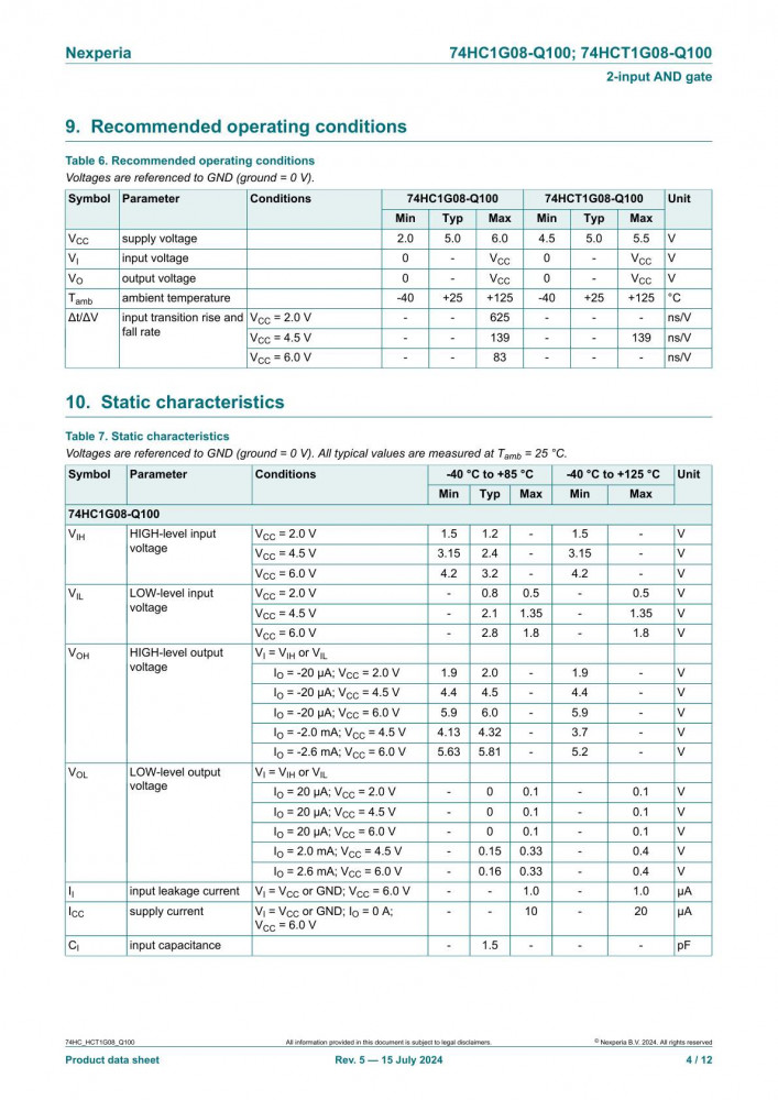 Nexperia datasheet page 4