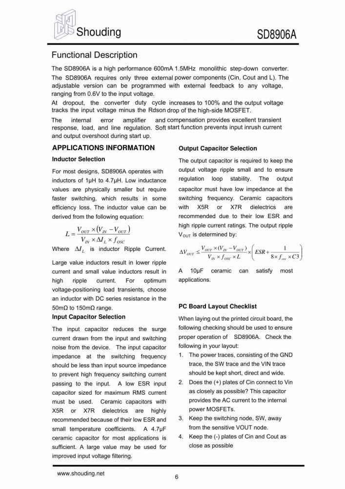 SD8906A datasheet page 6