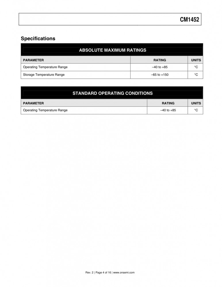 CM1452 technical document page 5