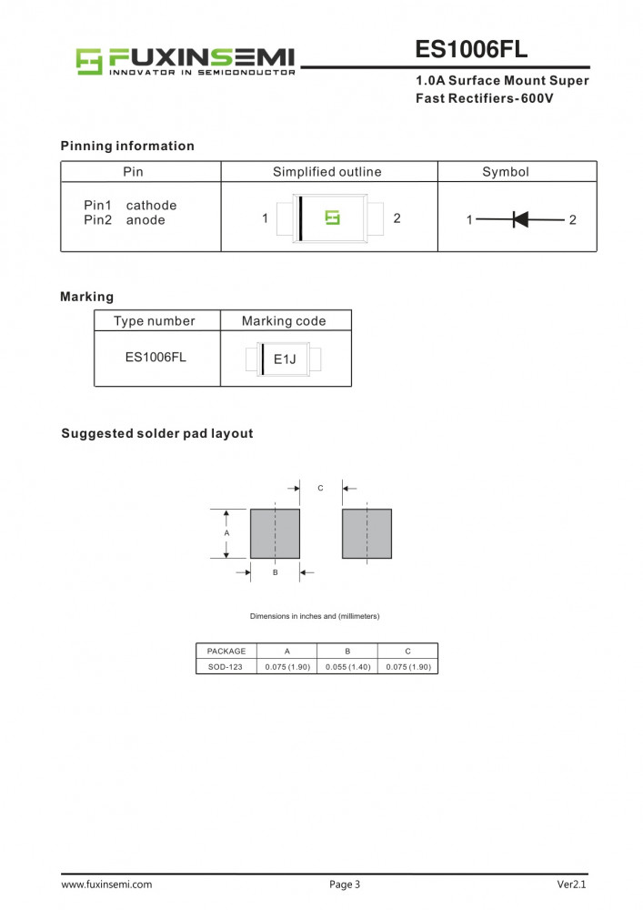 ES1006FL datasheet page 3