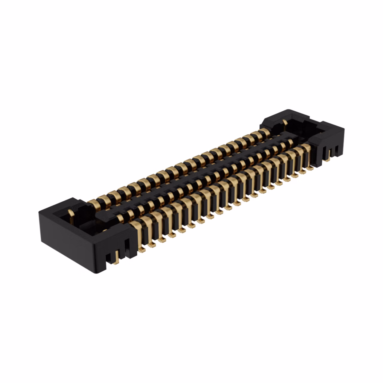 SlimStack Board-to-Board Receptacle, 0.40mm Pitch, Surface Mount, Dual Row, Vertical, 1.00mm Stacking Height, with Solder Tabs, 40 Circuits for sale
