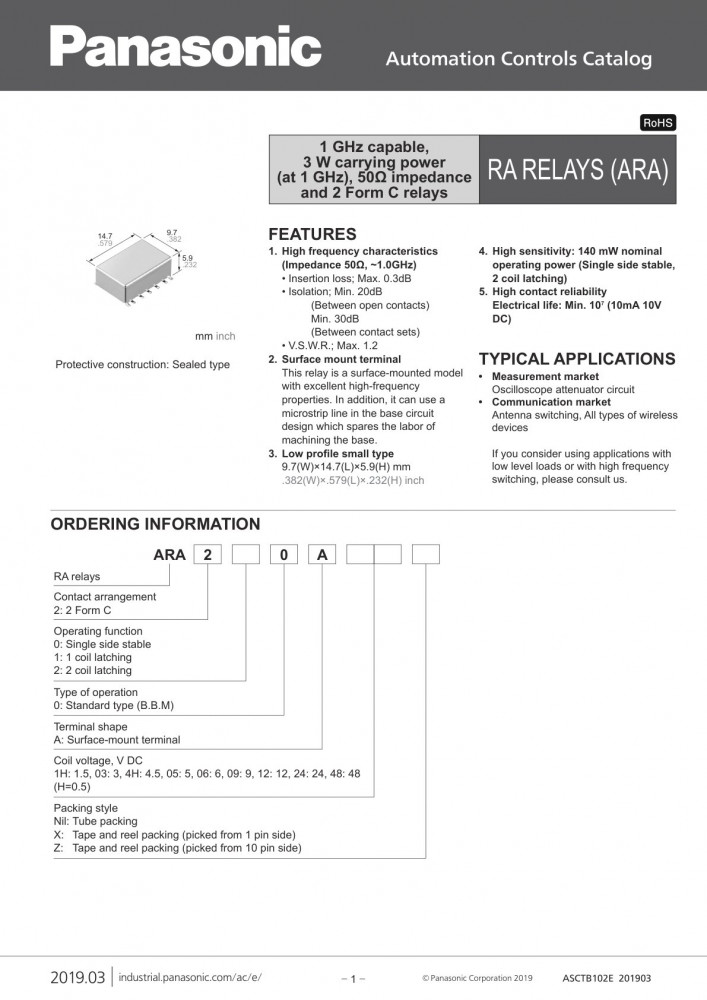 ARA200A24 technical document page 1