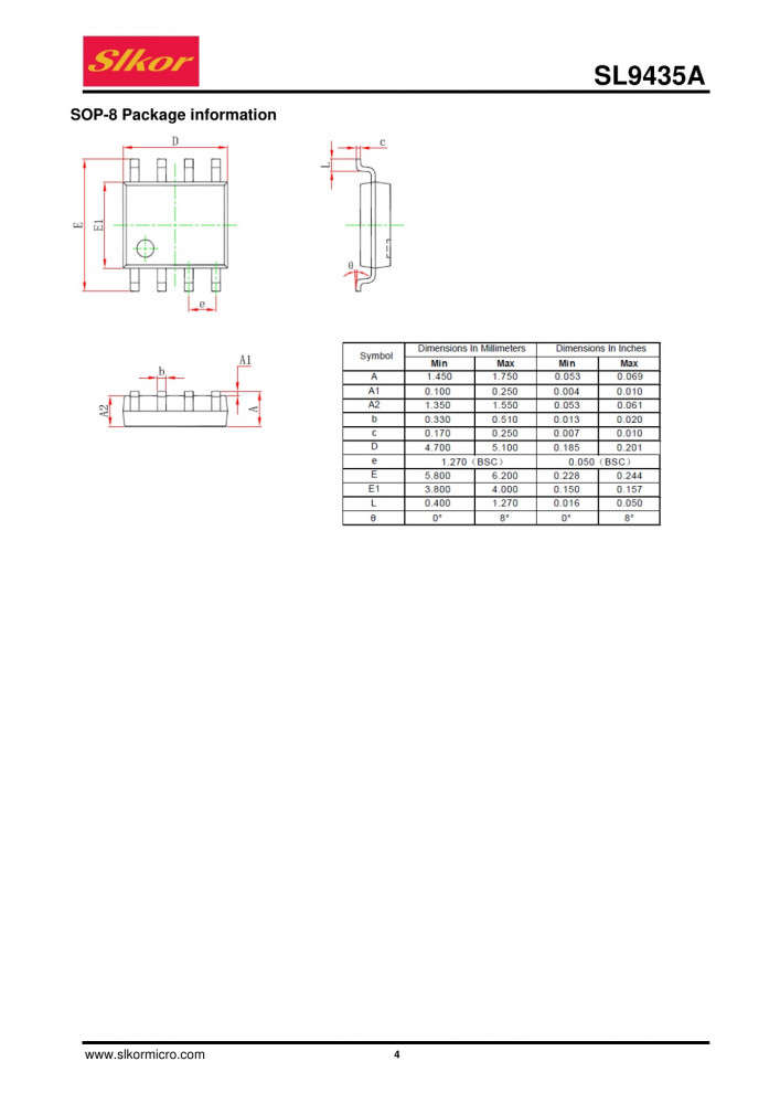 SL9435A datasheet page 4