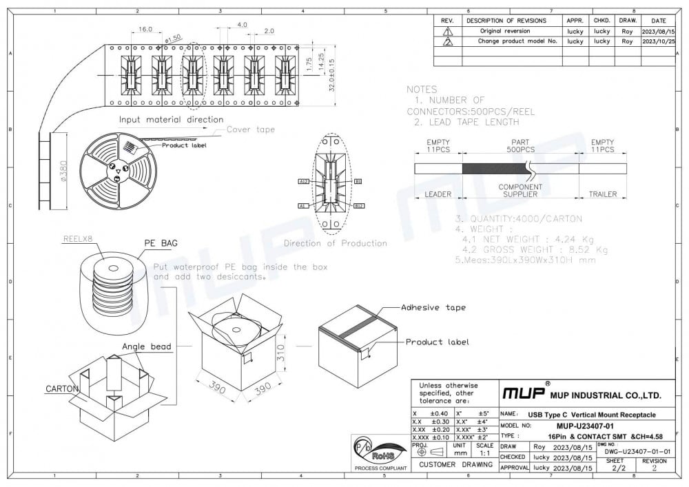 MUP U23407-01 customer drawing page 2