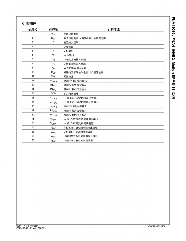 FNA41060 datasheet preview, page 3