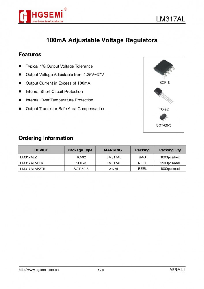 LM317ALM/TR datasheet page 1