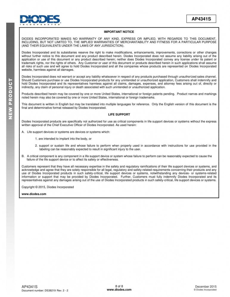AP4341S datasheet page 8
