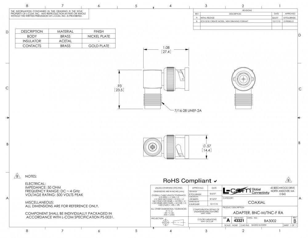 L-com BA3002 technical document preview