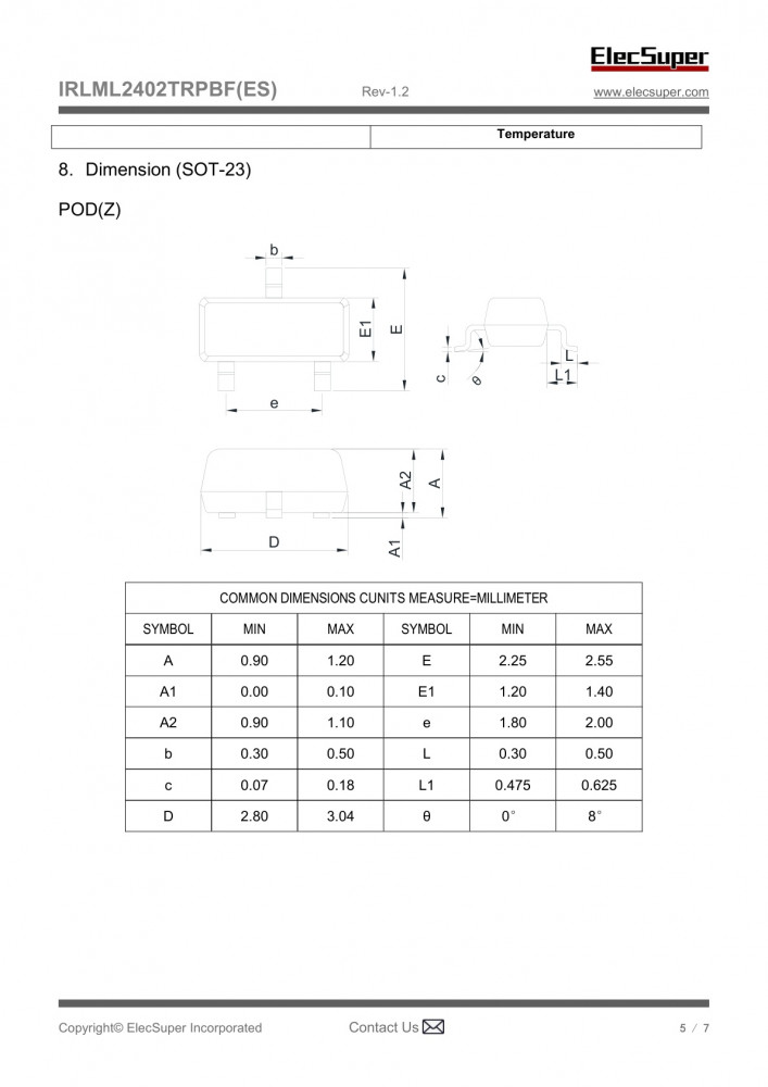 IRLML2402TRPBF(ES) datasheet page 5