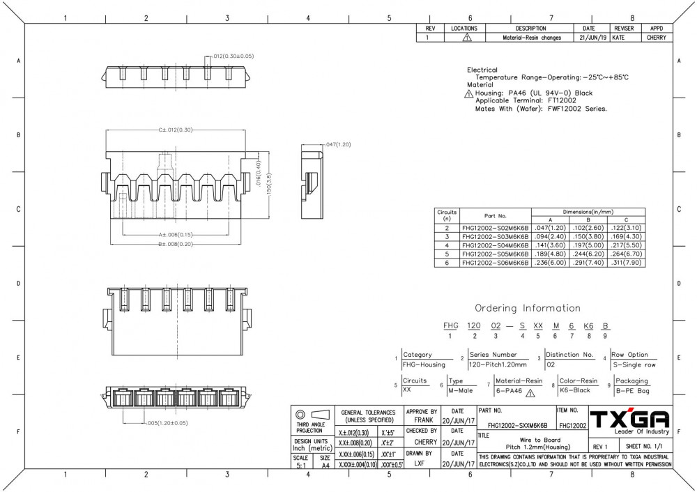 FHG12002-S02M6K6B technical document preview